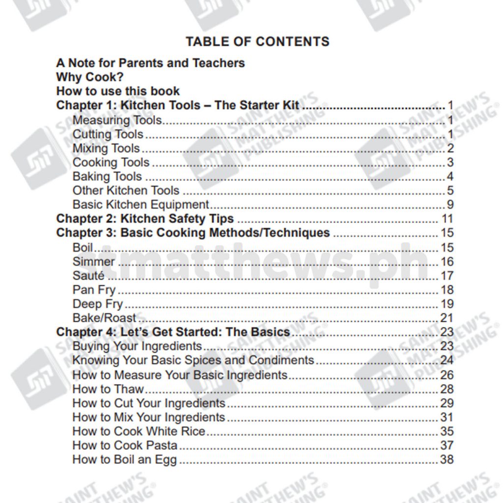 Cooking 101 for Kids and Kids-at-Heart - St. Matthew's Publishing ...