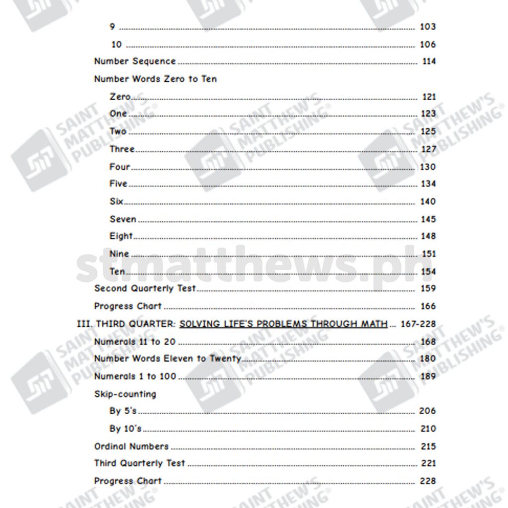 The Progressive Approach to Mathematics Kinder 2 - St. Matthew's ...